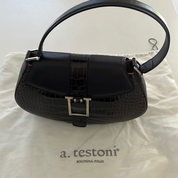 a. testoni | Bags | Stunning A Testoni Alligator With Silver Buckle ...